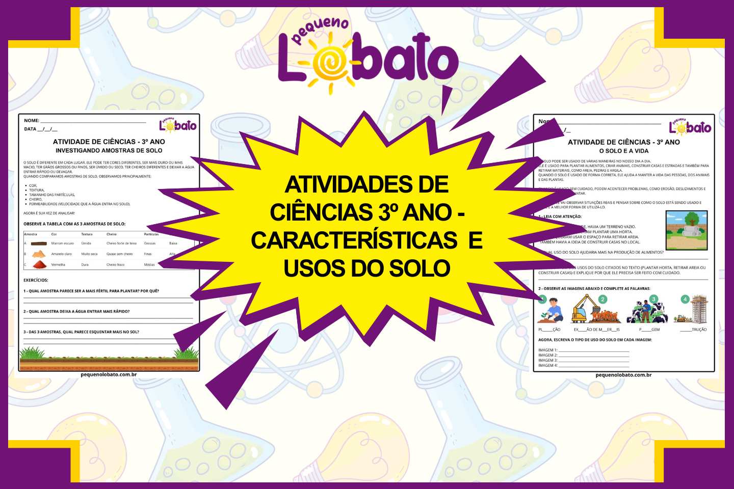 Atividades de Ciências 3º Ano - Características e Usos do Solo