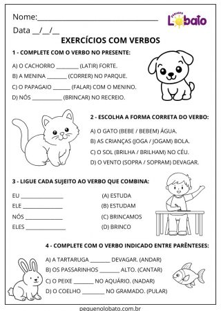 480 Atividades de Português para Imprimir - Pequeno Lobato
